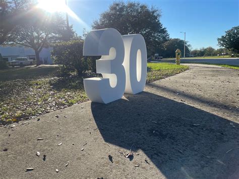 Large 3d Foam Numbers For Birthday Parties 30 Tall Backdrop Foam Numbers Personalized Free