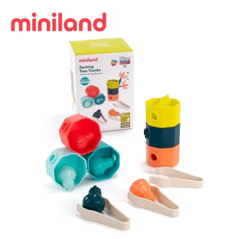訓練小手控制度 【西班牙miniland】eco果實樹幹夾夾配對堆疊組 建立筆握及拿筷子基礎 Line 禮物