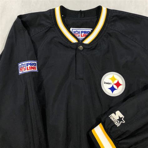 Vintage Starter Nfl Windbreaker Pittsburgh Steelers Lbig Vintagelandnz