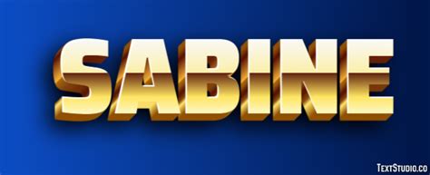 Sabine Text Effect And Logo Design Name