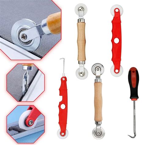 Rubber Rolling Wheel Tools Window Screening Installation Tools Gauge