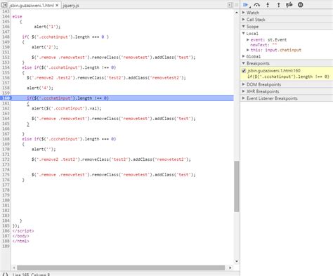 Jquery Reviewing For Data In Chromes Development Tool Stack Overflow