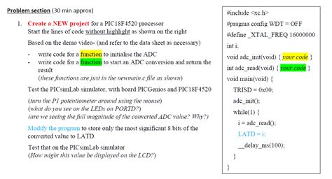 problem section 30 min approx 1 create a new