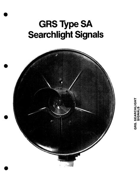Grs Type Sa Searchlight Signals Pdf