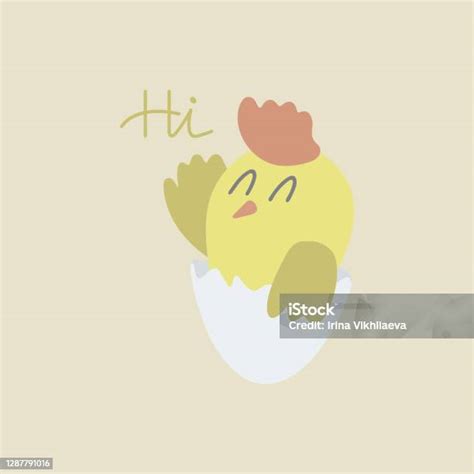 손으로 그린 닭고기와 어린이 의류 인테리어 디자인 포장 인쇄에 인쇄하기위한 비문과 만화 스타일의 벡터 어린이의 다채로운 일러스트