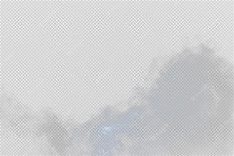 투명 Png 배경에 흰 연기와 안개의 짙은 솜털 퍼프 추상 연기 구름 운동 초점이 흐려짐 프리미엄 Psd 파일