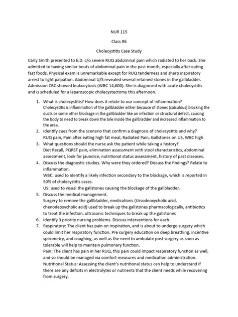 Cholecystitis Pdf Gallbladder Medical Specialties