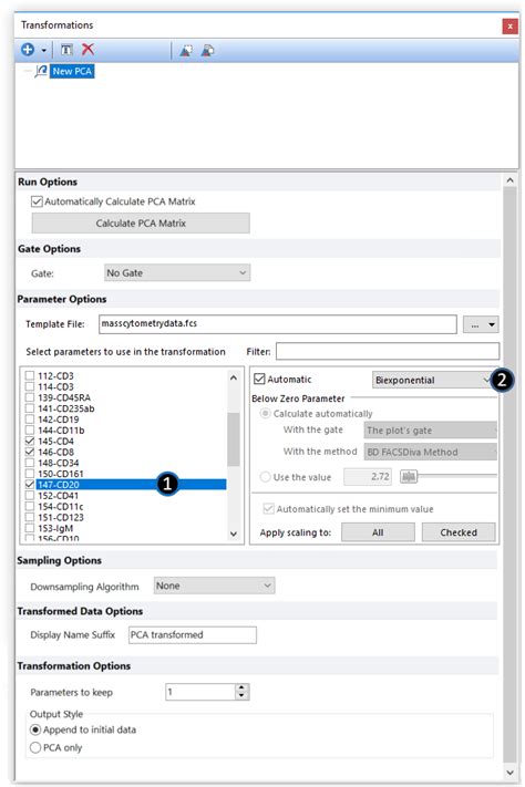 Defining A PCA Transformation
