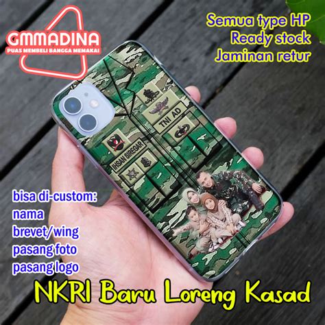 Jual Casing Hp Motif Tentara Loreng NKRI TNI AD Terbaru 2022 Custom Case Militer Casing Soft