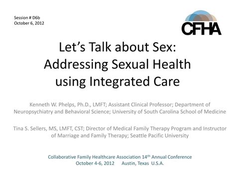 Ppt Lets Talk About Sex Addressing Sexual Health Using Integrated