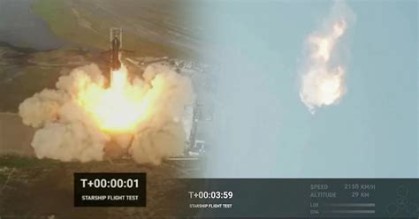 달·화성 우주선 ‘스타십 시험 비행 실패…“이륙 성공 만족”