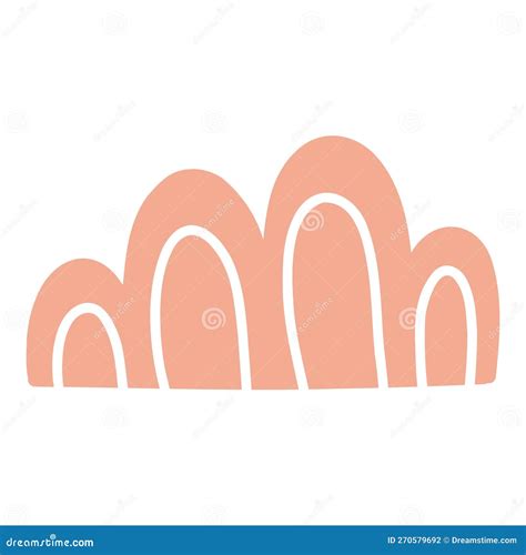 Abstract Trendy Doodle Art Set Of Hand Drawn Plant Curve Shape Object Blob Design Element