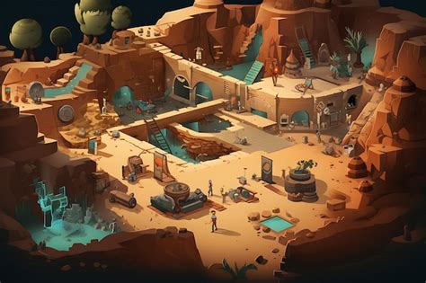 Premium Photo A Virtual Archaeological Dig Uncovering Ancient Artifacts Illustration