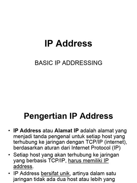 Detail Ip Addressing Pdf