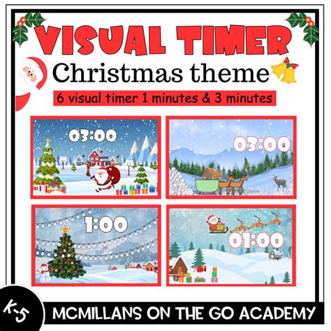 Winter Classroom Timer Videos 1 Minute And 3 Minute Holiday Animated Timer