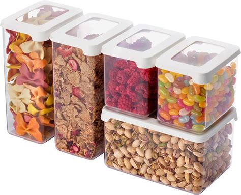 Smartstore Vorratsdosen 5er Set Luftdicht Plastik Aufbewahrungsbox Mit Deckel Bpa Frei