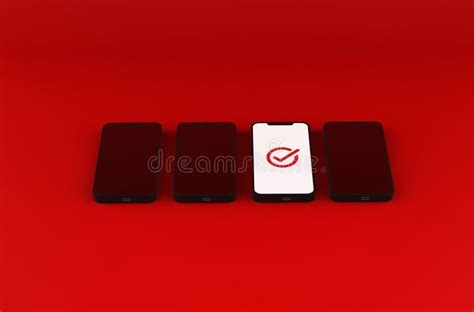 Mobile Phone And Check Mark Icon Different Concept Stock Illustration Illustration Of