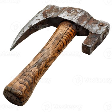 Ai Generated Old Rusty Axe Png Pick Axe Top View Isolated Pick Axe Flat Lay Png Pick Axe For