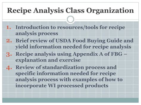 Ppt Recipe Analysis Powerpoint Presentation Free Download Id 6749379