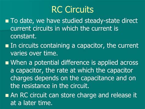 PPT RC Circuits PowerPoint Presentation Free Download ID 2688636