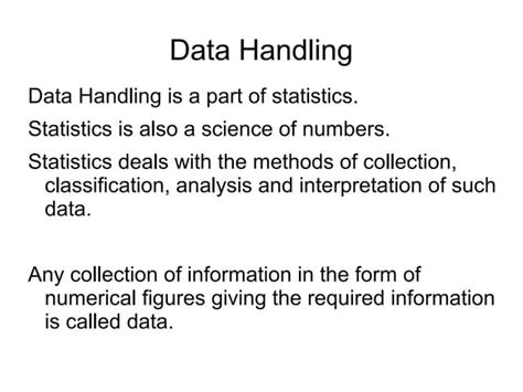 Data Handling Ppt