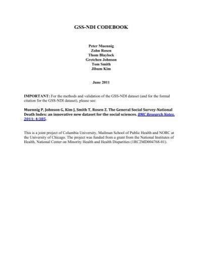 GSS NDI Codebook Pceo Org