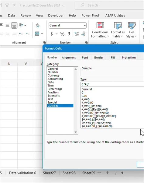 custom format cell practice video exceltips youtube