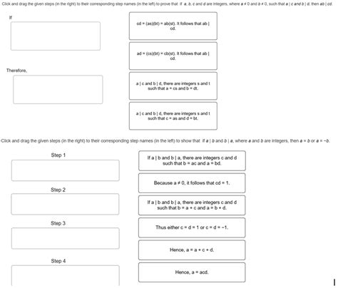 solved click and drag the given steps in the right to
