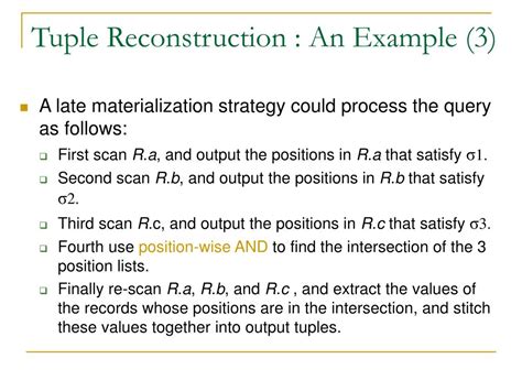 Ppt C Store Tuple Reconstruction Powerpoint Presentation Free