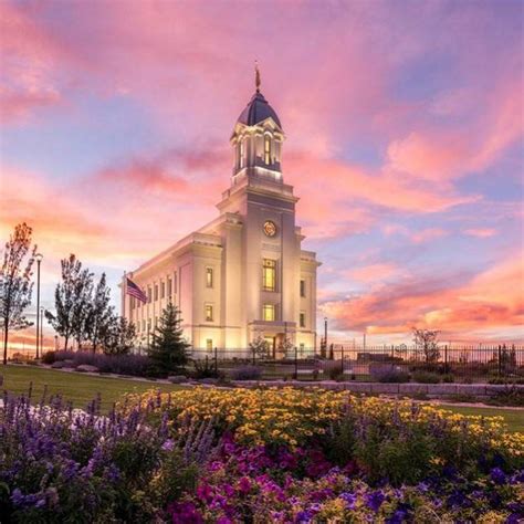 Cedar City Temple Autumn Sunset Lds Temple Pictures