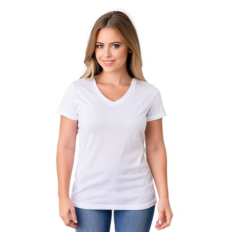 Download White V Neck Tee Png Oxf
