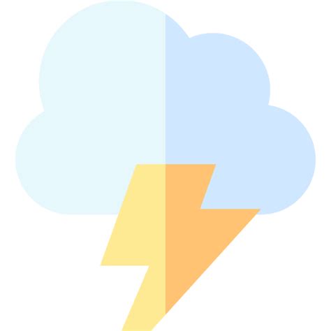 Thunder Basic Straight Flat Icon