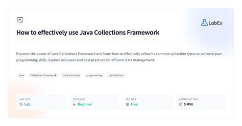 How To Effectively Use Java Collections Framework Labex