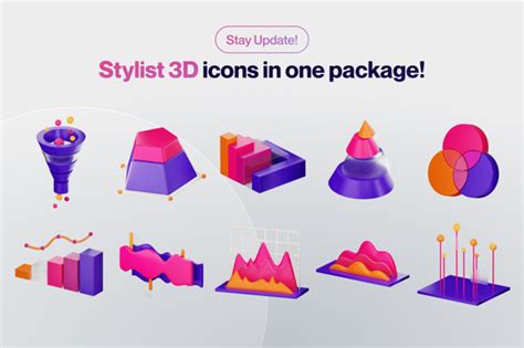 Statistics Line Graphs Chart Histogram 3d Icon Set Objects Ft Statistics And Line Envato