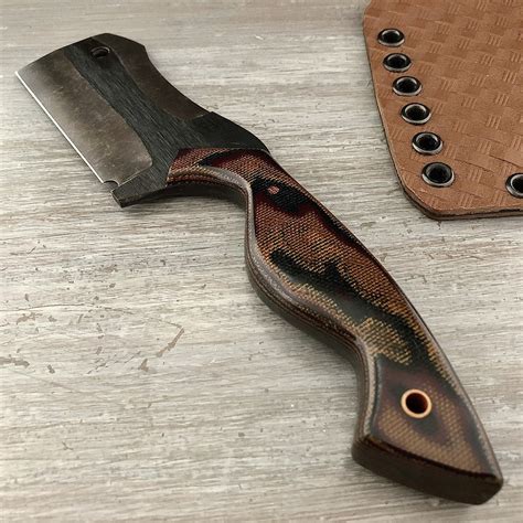 Edc Mini Cleaver In Python Micarta — Custom Handmade Knives Chef