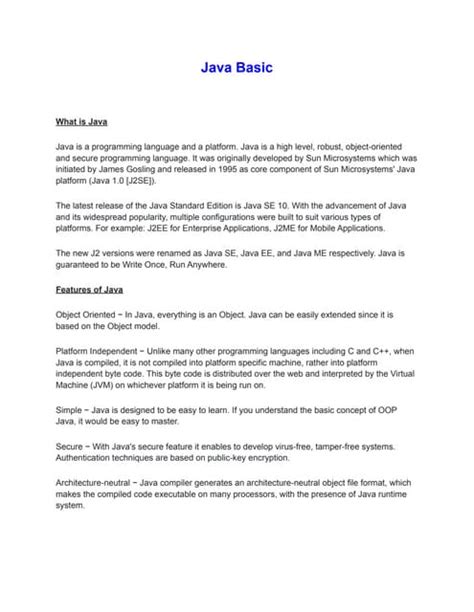 java presentation pptx programming languages computing