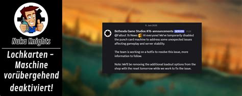 [perks Wieder Aktiv] Specials Lochkarten Maschine Vorübergehend Deaktiviert Fallout 76