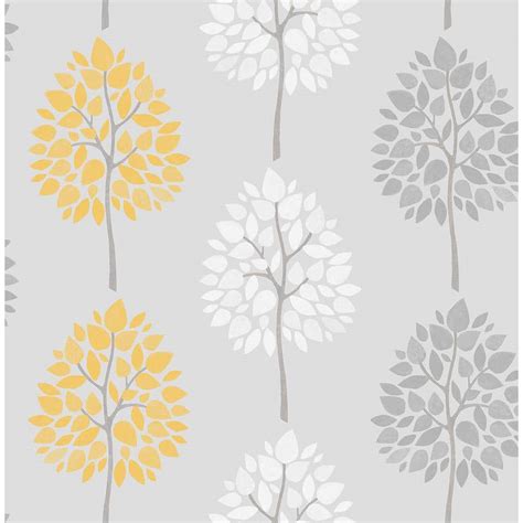 Fine Decor Alder Grey Tree Grey Wallpaper Sample 2900 41594SAM The Home Depot