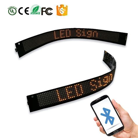 P X Flexible LED Board With Mobile Bluetooth Programmable Soft LED Moving Message Display