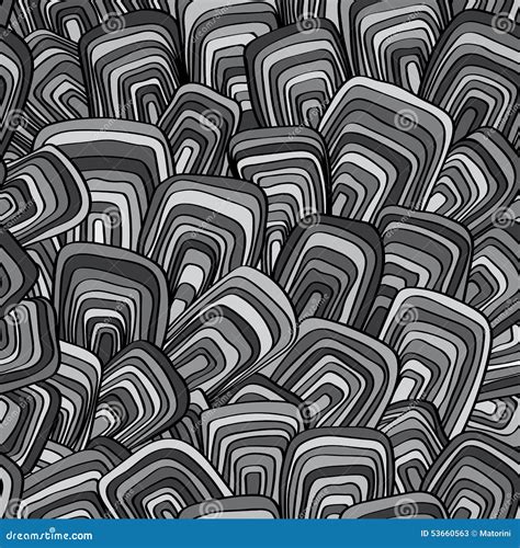Abstract Vector Seamless Monochrome Pattern Stock Vector