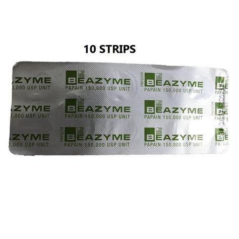 Beazyme Tablet 50 X 10s Prolase Papase Papain 150000 Usp Unit Sabahcarepharma