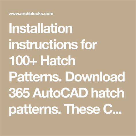 Download 365 Autocad Hatch Patterns For Cad Designers
