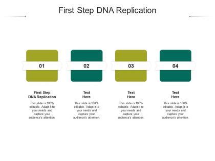 First Step DNA Replication PowerPoint Presentation And Slides PPT Template SlideTeam