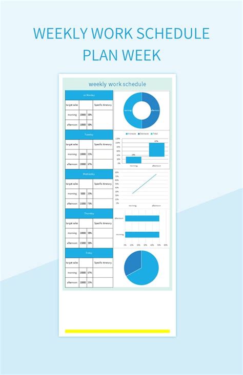 Weekly Work Schedule Plan Week Excel Template And Google Sheets File For Free Download Slidesdocs
