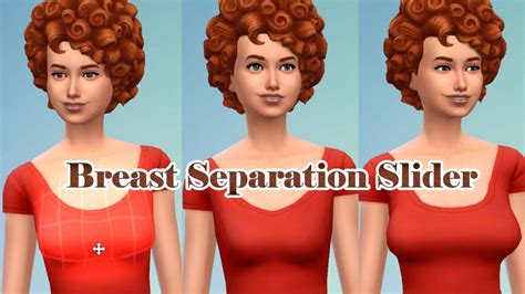Breast Separation Slider For The Sims 4 Sims 4 Update