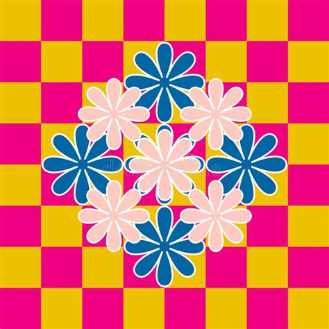 Abstract Floral Background With Colorful Geometric Pattern Textured Template Graphic Design