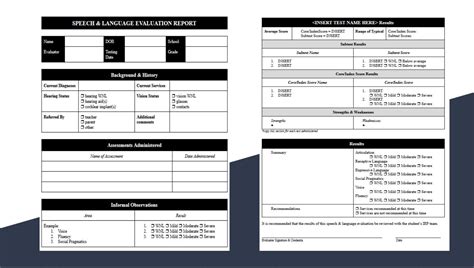 Quick Speech Language Evaluation Report Classful