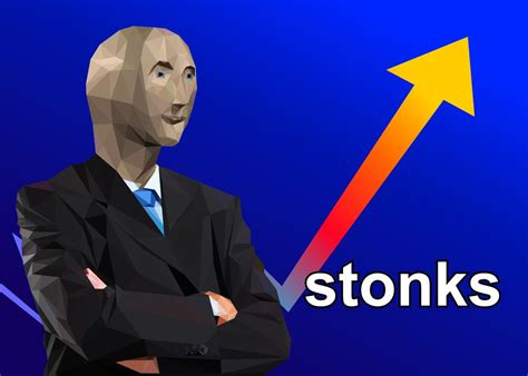 Stonks Meme Poster Picture Metal Print Paint By Lowpoly Posters