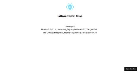 Webview Detection Codesandbox