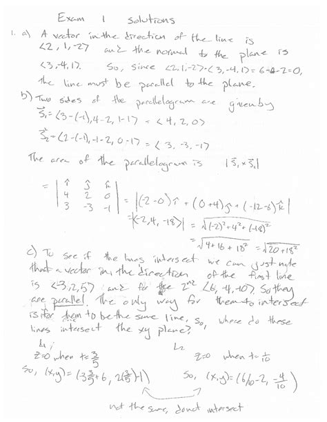 Parallelogram Calculus Three Solved Exam Docsity